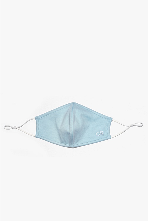 Ice Blue CR Embroidered Cotton Mask - Hats, Scarves & Gloves | Country Road