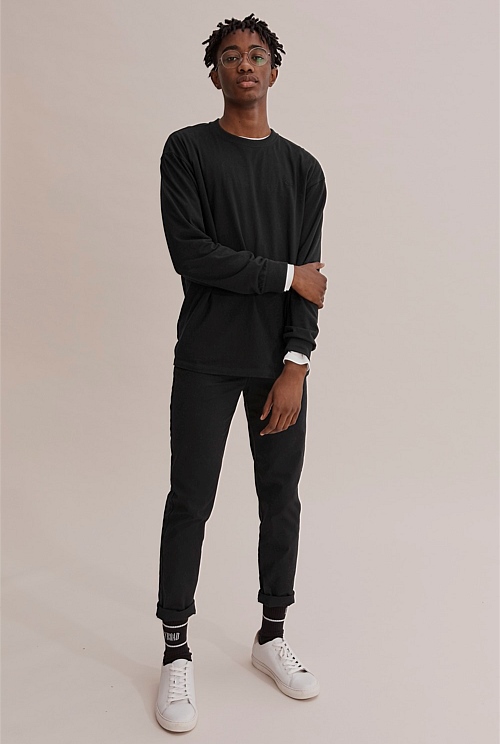 Teen Recycled Cotton Slouchy Longline T-Shirt - T-Shirts | Country Road