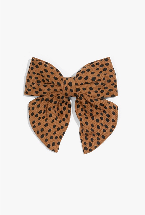 Fawn Leopard Bow Clip - Accessories | Country Road