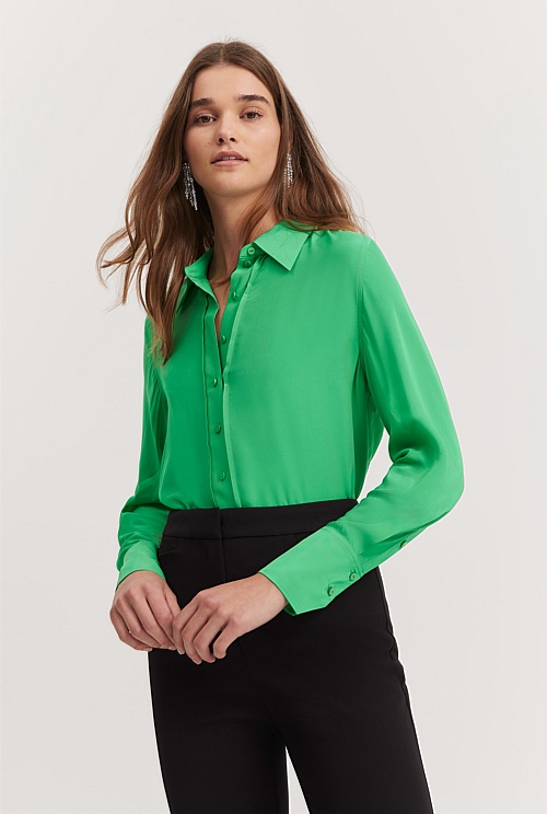 Summer Green Longline Shirt - Shirts | Country Road