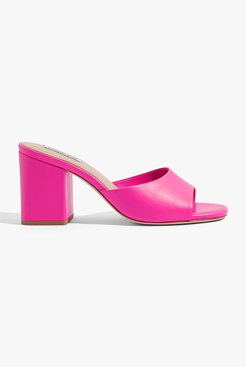 Vivid Pink Jodi Mule - Heels & Wedges | Country Road