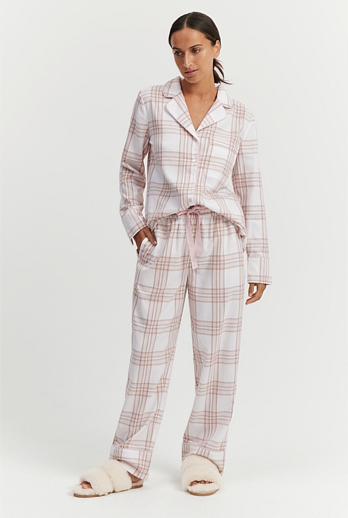 Petal Check Flannel Pyjama Set - Sleepwear | Country Road