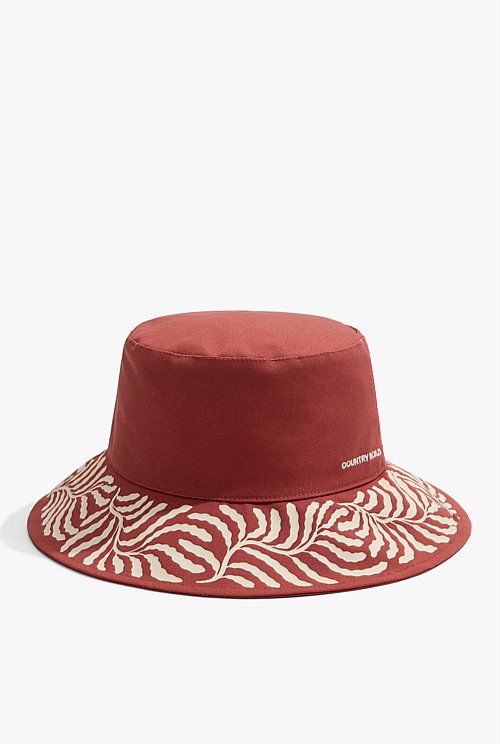 Brick Leaf Print Hat - Accessories | Country Road