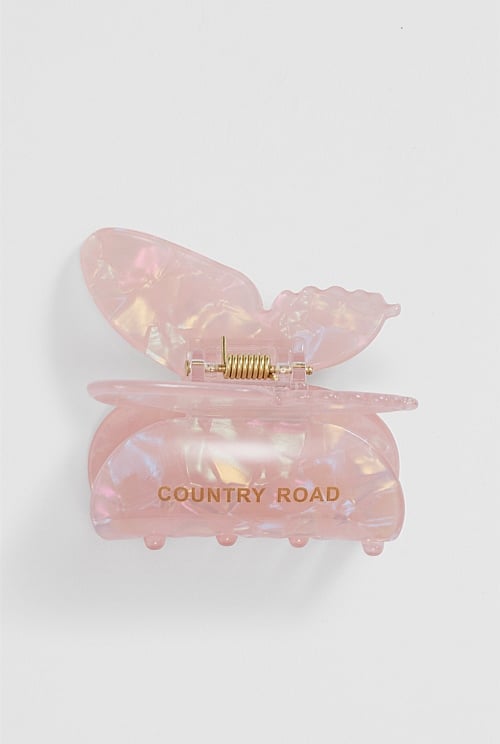 Mineral Pink Large Butterfly Clip - Accessories | Country Road