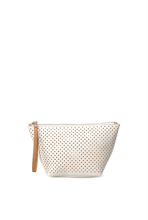 White Laser Cut Pouch - Handbags | Country Road