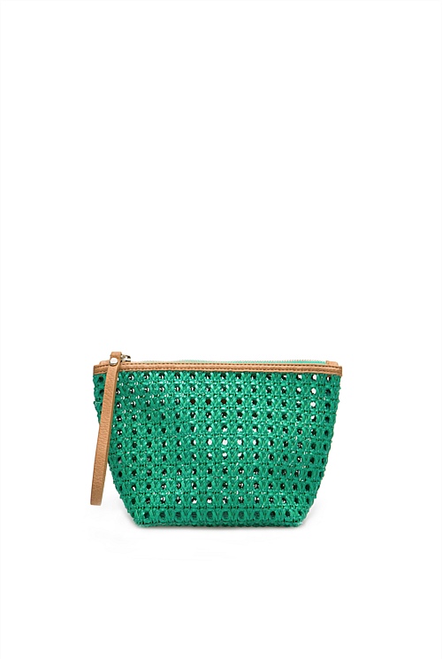 Green Open Weave Pouch - Handbags | Country Road