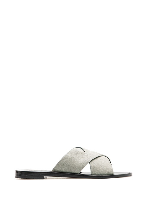 Pale Grey Anne Crossover Slide - Sandals & Thongs | Country Road