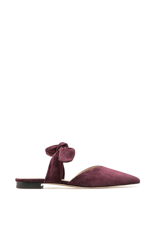 Burgundy Teneille Knot Mule - Flats | Country Road