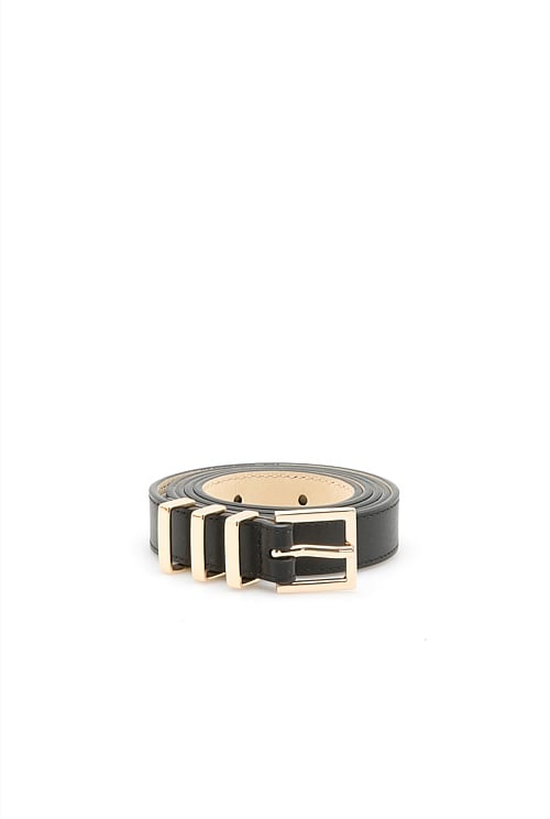 Black Clean Metal Bar Belt - Belts | Country Road