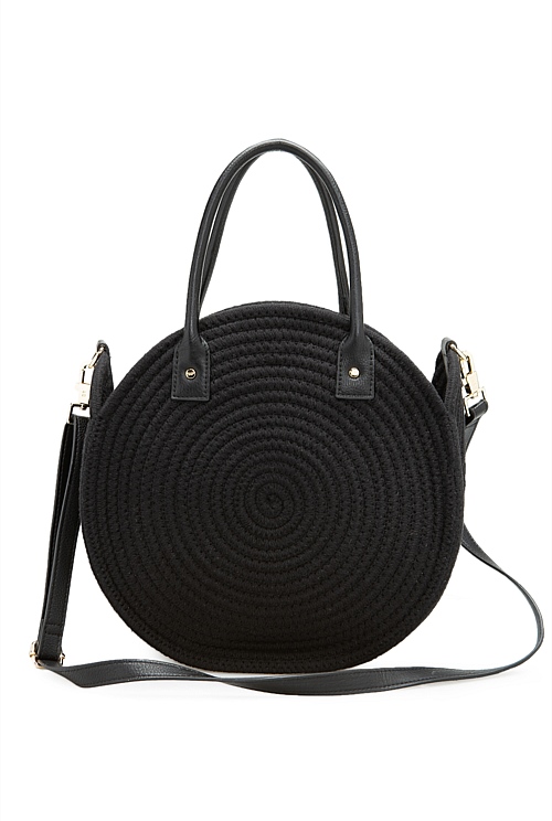 Black Round Rope Tote - Tote Bags | Country Road