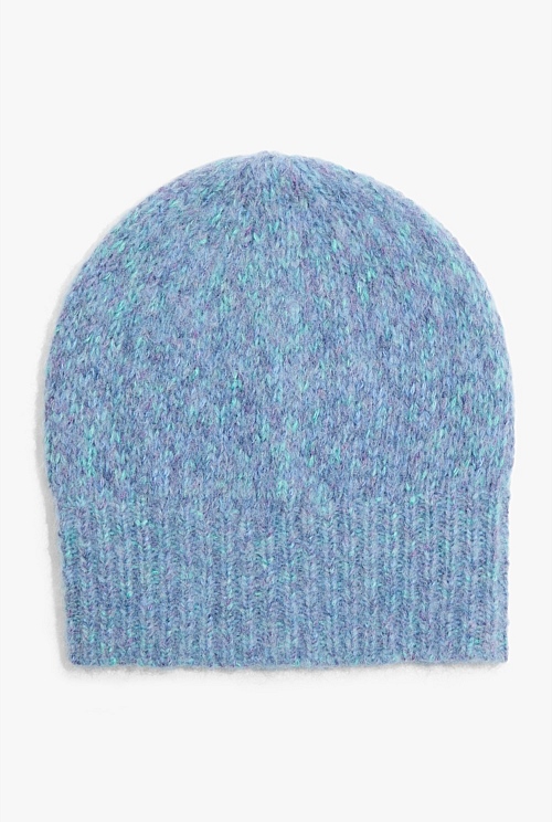 Light Blue Mottled Knit Beanie - Hats, Scarves & Gloves | Country Road