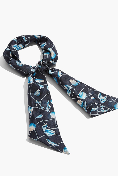 Navy Shell Scarf - Hats, Scarves & Gloves | Country Road