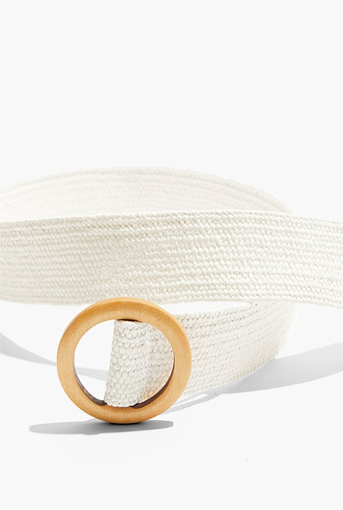 White Woven Belt - Belts | Country Road
