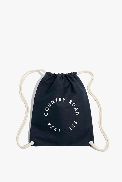 Navy Drawstring Bag - New Logo | Country Road