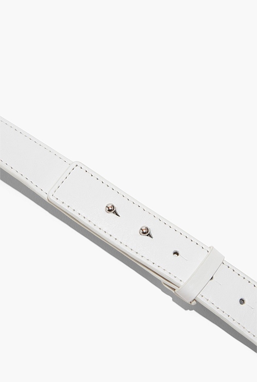 White Weaved Tube Belt - Belts | Country Road