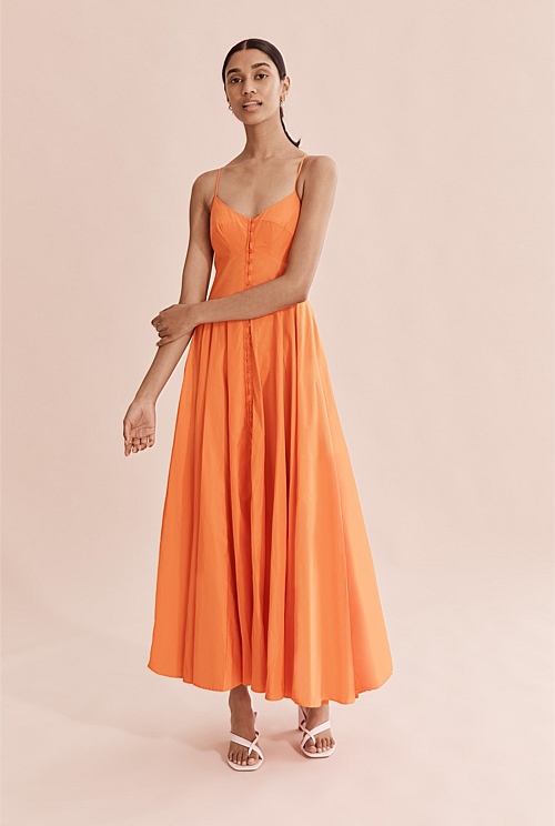 Mango Button Maxi Slip Dress - Dresses | Country Road