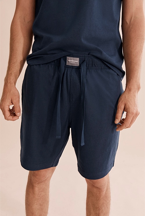 Navy Pyjama Sleep Short - Shorts | Country Road
