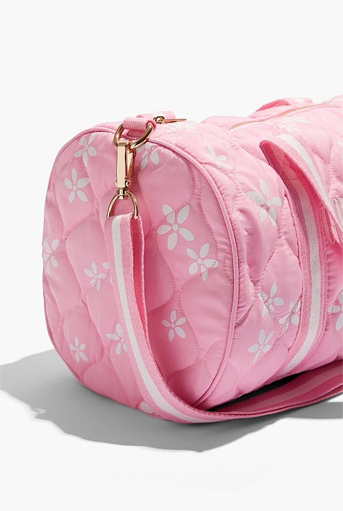 Pink Quilted Logo Overnight Bag - New Logo | Country Road