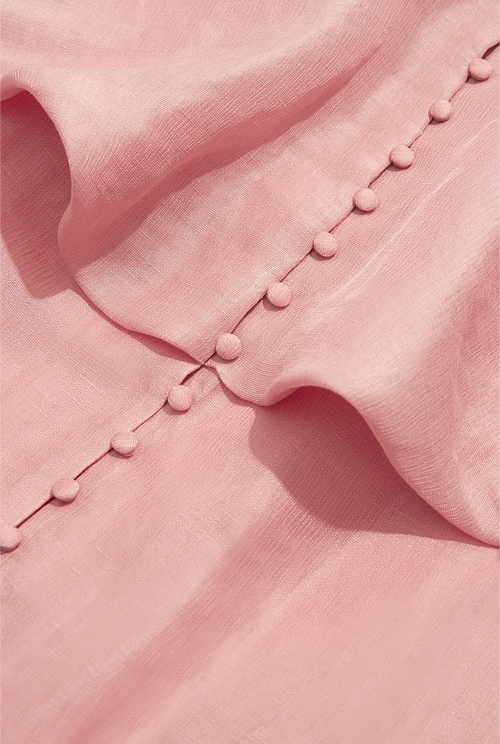 Powder Pink Bib Ruffle Tiered Dress - Dresses | Country Road