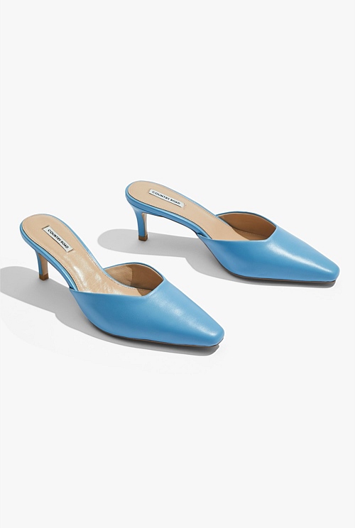 Cornflower Blue Lindsay Kitten Heel - Heels & Wedges | Country Road
