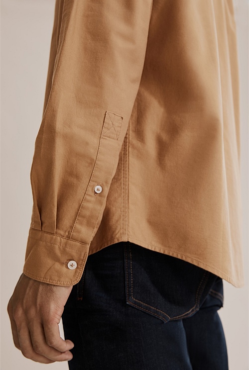 Toffee Regular Fit Twill Shirt - Casual Shirts | Country Road