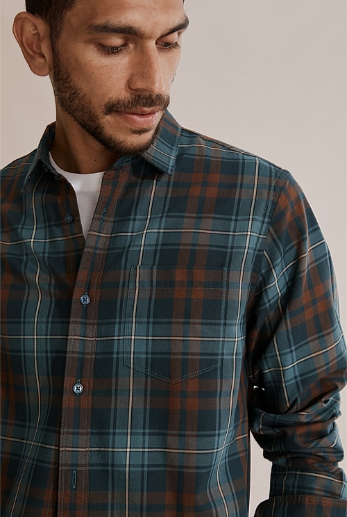 Toffee Regular Check Shirt - Casual Shirts | Country Road