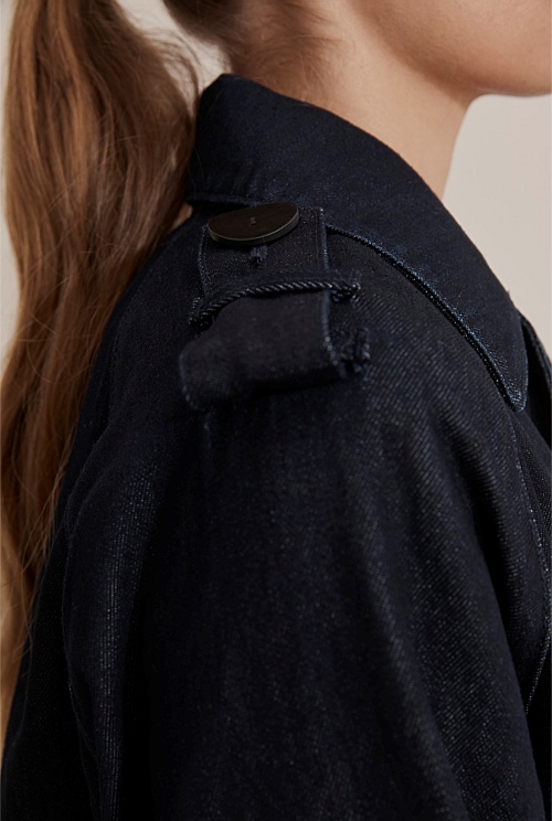 Raw Denim Raw Australian Cotton Denim Trench - Australian Grown ...