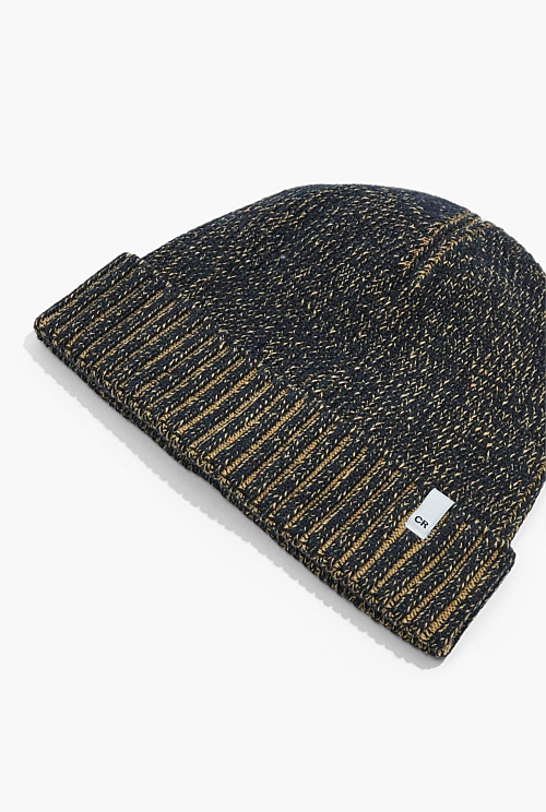 Honey Two Tone Rib Beanie - Hats & Scarves | Country Road
