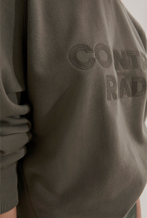 Deep Khaki Verified Australian Cotton Modern Logo Sweat - Sweats ...