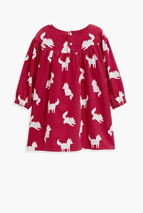 Rust Cord Fox Dress - Dresses | Country Road