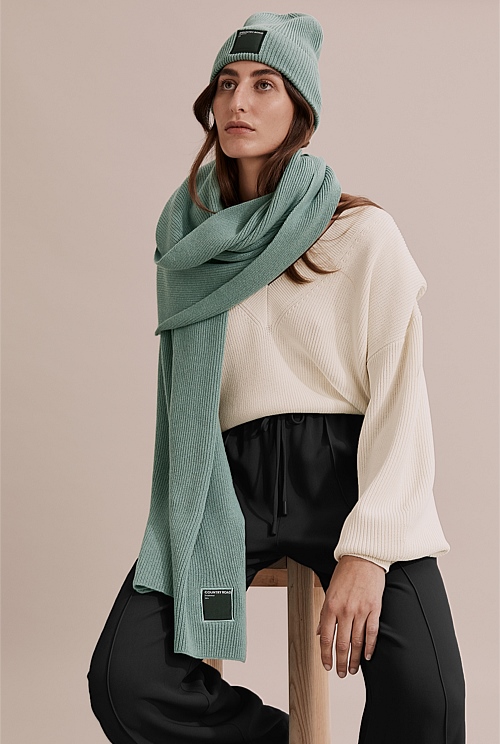 Petrol Branded Rib Scarf - Hats, Scarves & Gloves | Country Road