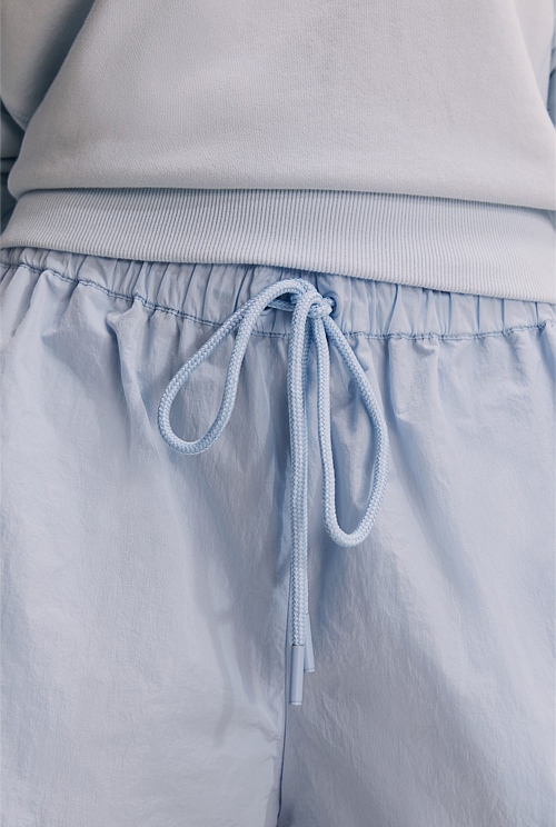 Chambray Blue Recycled Nylon Spray Short - Shorts | Country Road