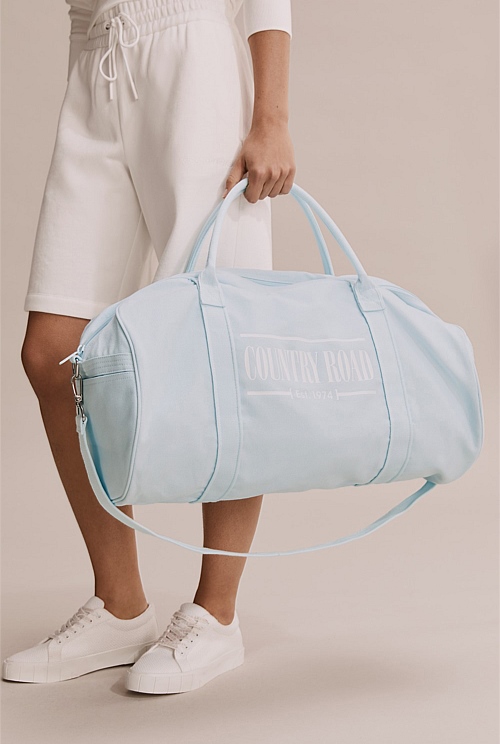 Ice Blue Heritage Zip Canvas Tote Bag - Bags | Country Road