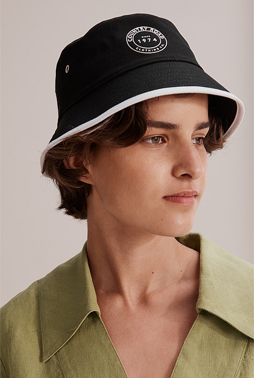 Black Circle Logo Bucket Hat - Hats, Scarves & Gloves | Country Road