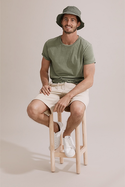 Biscuit Verified Australian Cotton Heritage Sweat Short - Australian ...