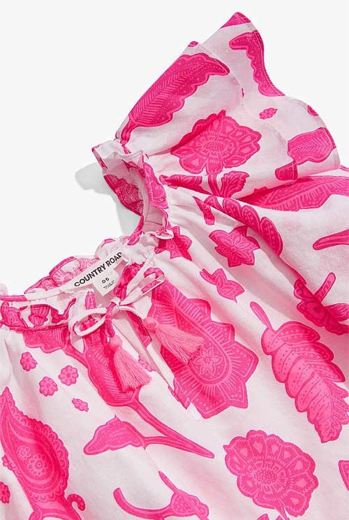 Marshmallow Multi Stamp Dress - Dresses | Country Road