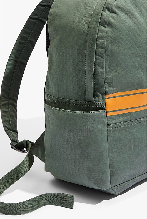 Khaki Green Cotton Ripstop Backpack - Bags | Country Road