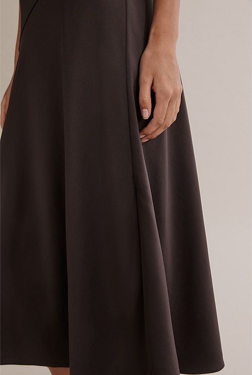 Plum Basque Detail Skirt - Skirts | Country Road
