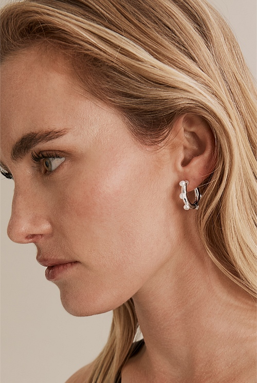 Silver Val Hoop Earring - Earrings | Country Road