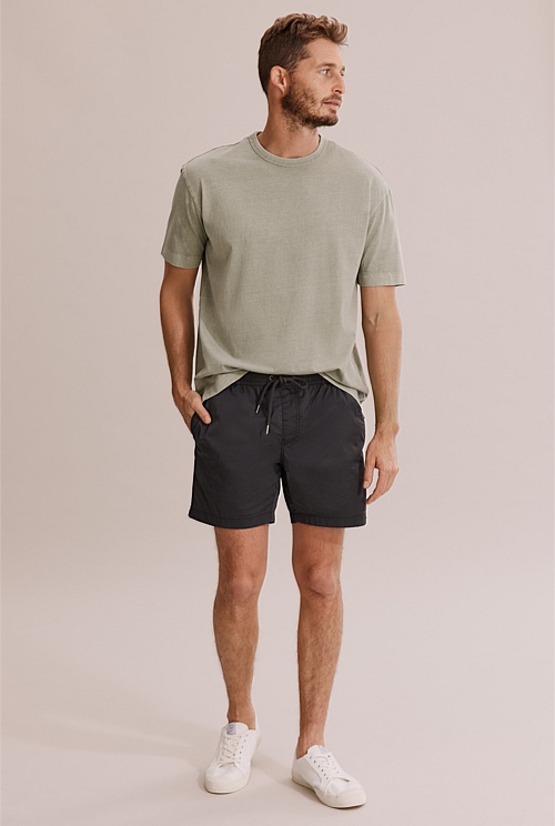 Washed Black Garment Dyed Deck Short - Shorts | Country Road