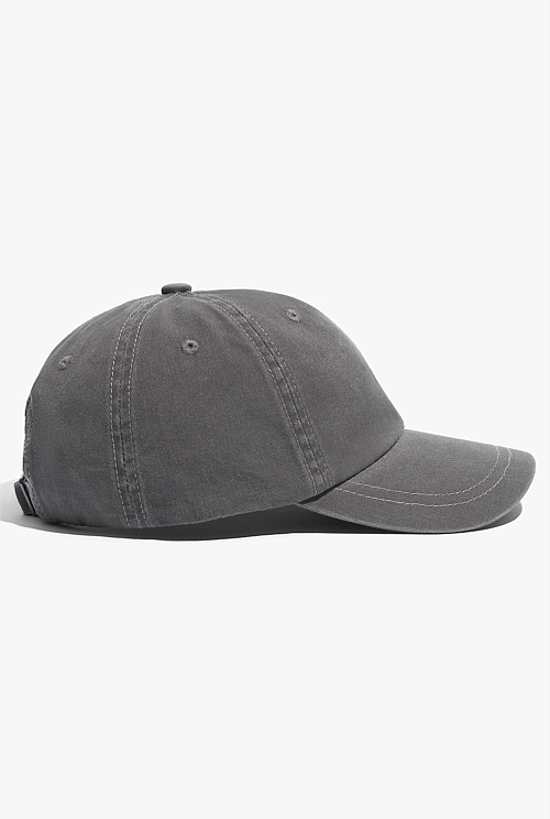 Washed Charcoal Relaxed Cap - Hats & Scarves | Country Road