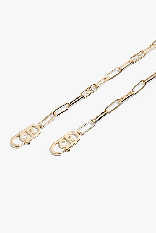 Gold Chain Branded Strap - Bags | Country Road