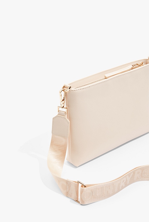 Oyster Branded Zip Crossbody Bag - Bags | Country Road
