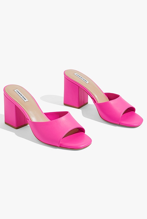 Vivid Pink Jodi Mule - Heels & Wedges | Country Road