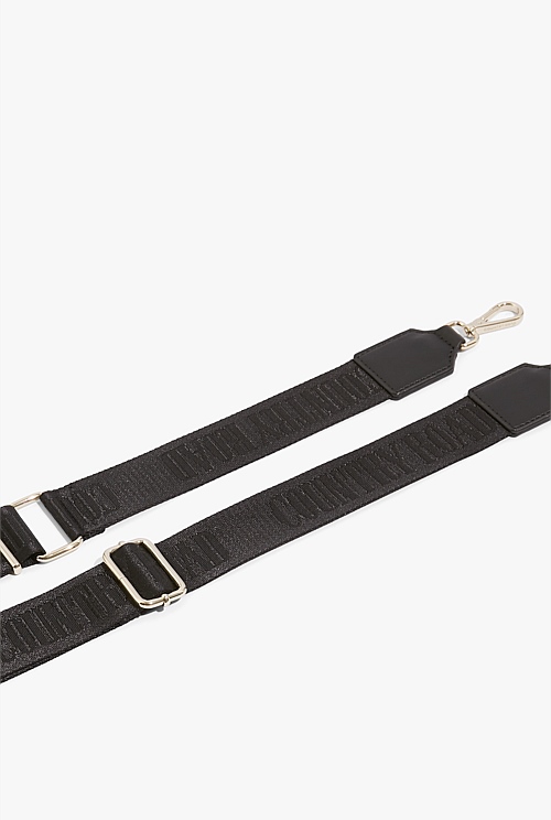 Black Heritage Branded Strap - Bags | Country Road