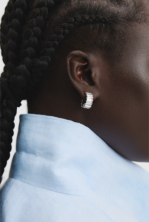 Silver Kit Mini Hoop Earring - Earrings | Country Road