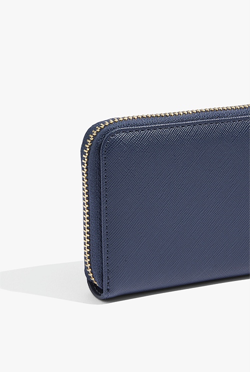 Navy Small CR Zip Wallet - Wallets & Pouches | Country Road
