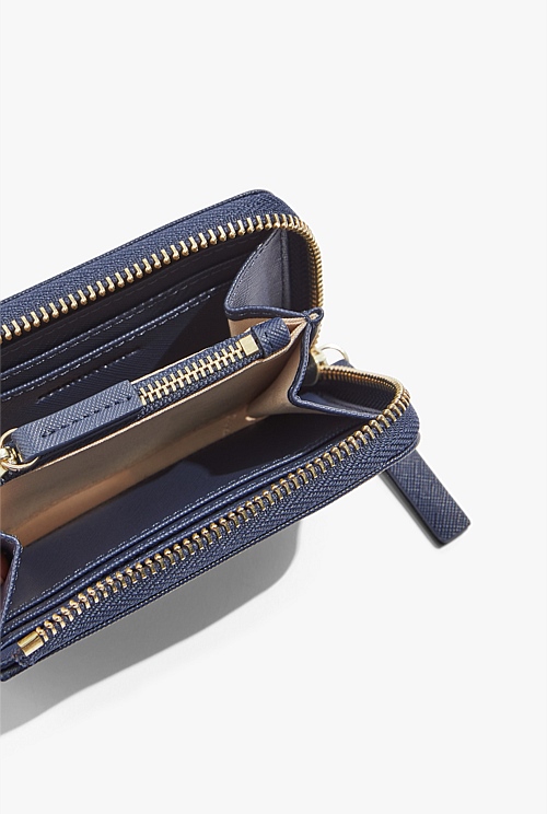Navy Small CR Zip Wallet - Wallets & Pouches | Country Road