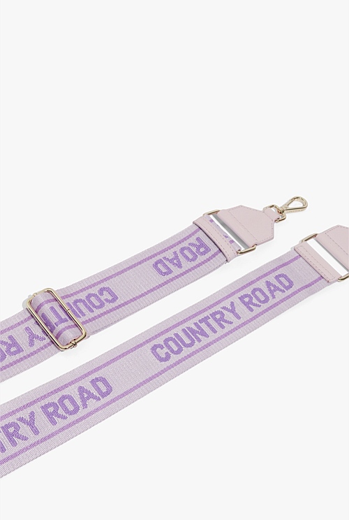 Violet Tint Stripe Branded Bag Strap - Bags | Country Road