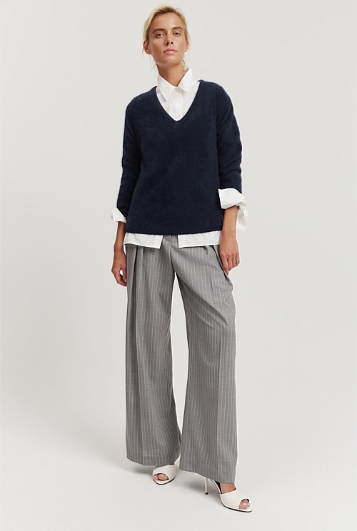 Ink Brushed GCS-certified Cashmere Knit - Natural Fibres | Country Road